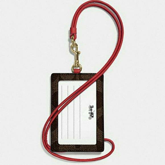 Coach | Bags | Coach Idbadge Lanyard In Signature Canvas | Poshmark
